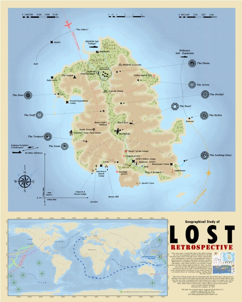 Cartographer Creates Full Map Of LOST Island | Bit Rebels