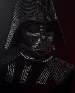 Star Wars Typography: Darth Vader Created With His Quotes | Bit Rebels