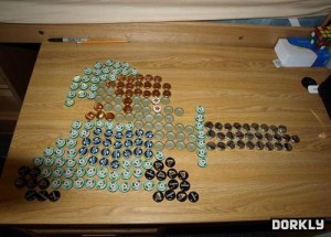 Gaming Art: Beer Bottle Cap Game Characters | Bit Rebels