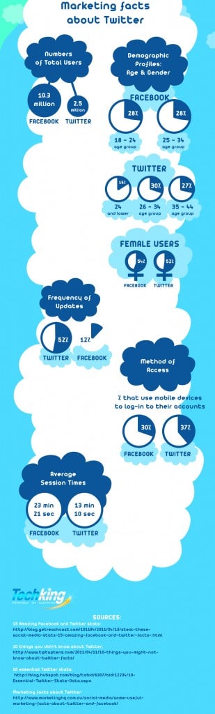 42 Fresh Facts About Twitter & Facebook [Infographic] | Bit Rebels