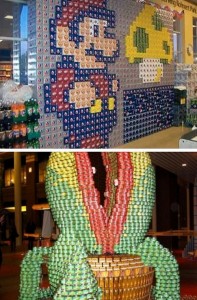 Canstruction: Insanely Retro Canned Food Sculptures | Bit Rebels