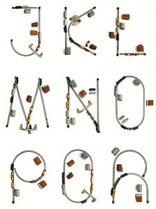 Typography: Alphabet Created From Old Train Set | Bit Rebels