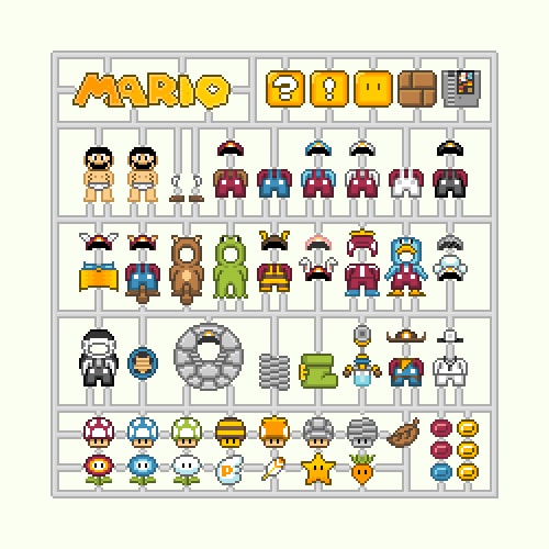 Dressing Super Mario: Nintendo 8-Bit Virtual Model Kits | Bit Rebels