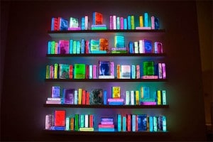 A Futuristic Digital Library Created With Colorful LED Books | Bit Rebels