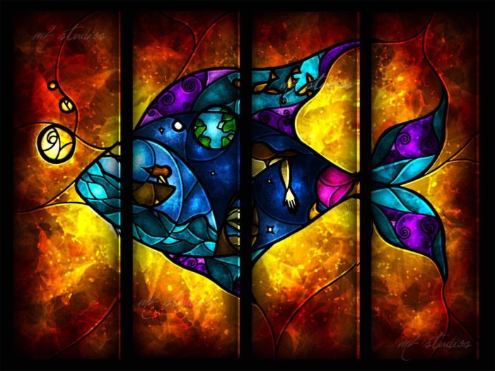 Delicious Cartoon Stained Glass-Styled Art Illustrations | Bit Rebels
