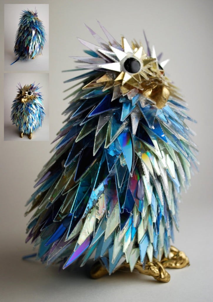 Razor Sharp Animal Sculptures Made From Shattered CDs | Bit Rebels