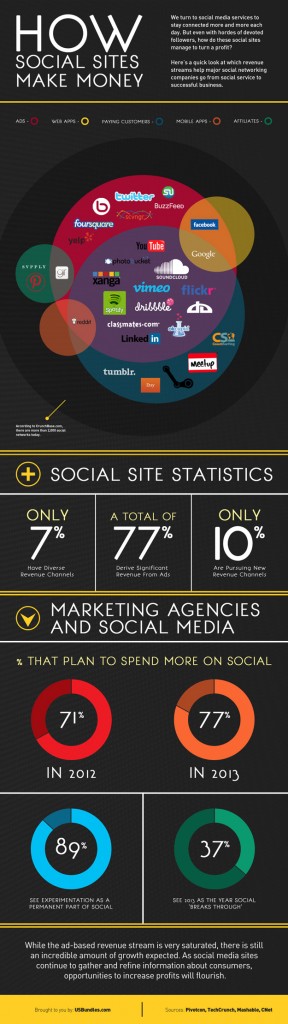 How Social Media Sites Make Their Money [Infographic] | Bit Rebels