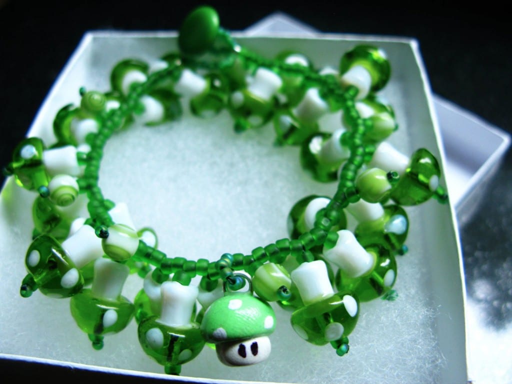 Geek It Up With The Super Mario 1Up Mushroom Charm Bracelet | Bit Rebels