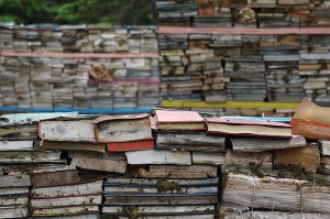 Unusual Book Art: A Display Of Rotting, Decomposing Books