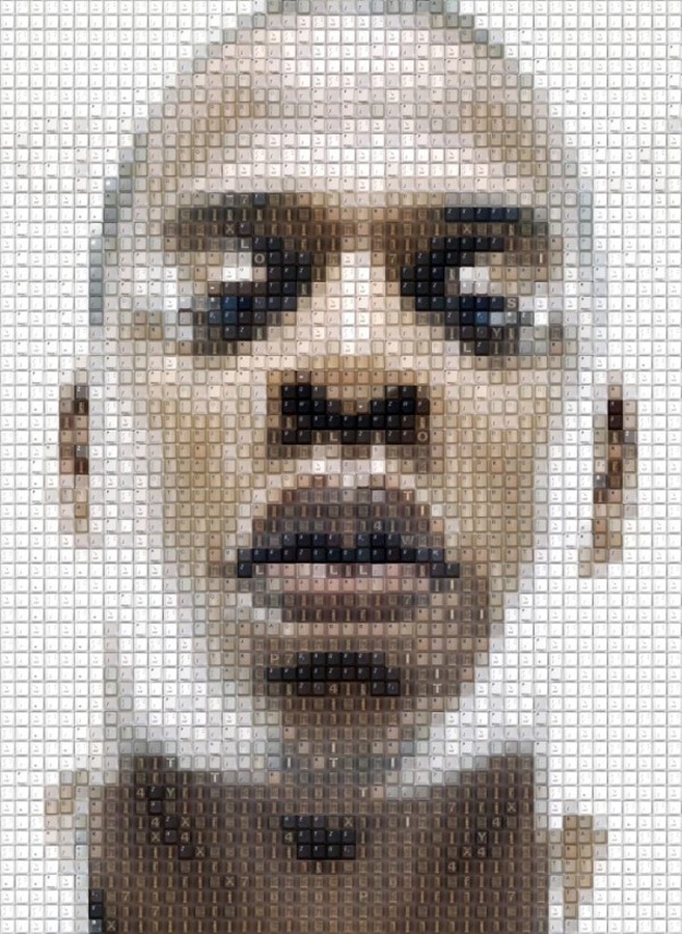 Pixel Perfect Portraits Created From Old Keyboard Keys [12 Pics]