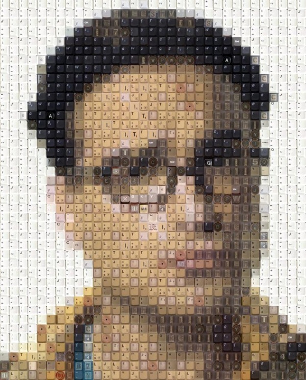 Pixel Perfect Portraits Created From Old Keyboard Keys [12 Pics]