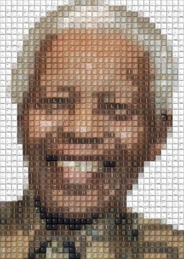 Pixel Perfect Portraits Created From Old Keyboard Keys [12 Pics]