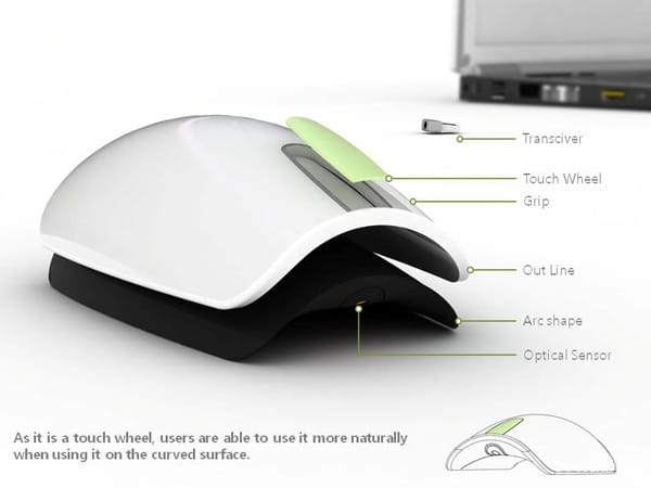 Arc Mouse Allows Browsing On Curved Surfaces | Bit Rebels