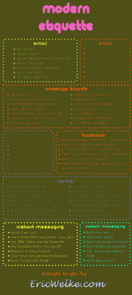 Online Etiquette Cheat Sheet: Social Media, Email & IM