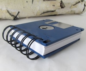 Simple Recycling Turns Old Floppy Disks Into Retro Notepads