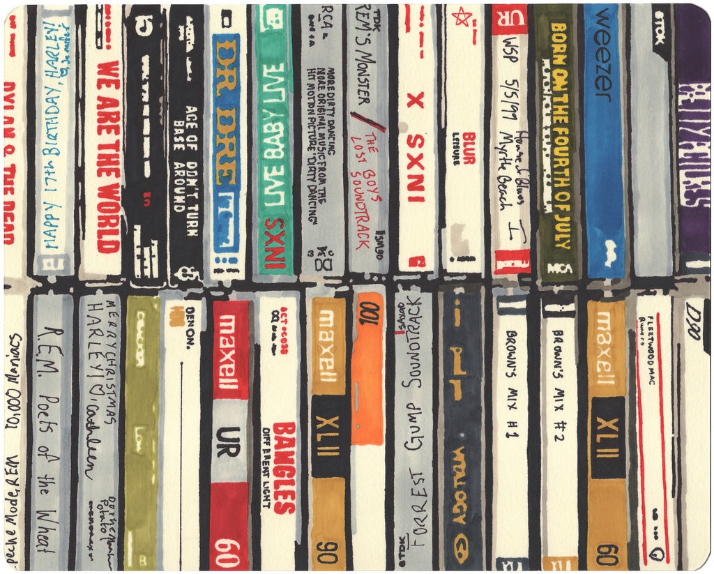 A Tribute To The VHS Tapes Of The '80s [12 Drawings]