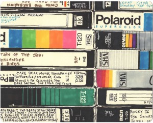 A Tribute To The VHS Tapes Of The '80s [12 Drawings]