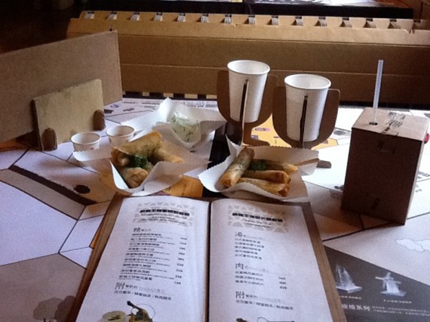 Cardboard Design: An Elegant Restaurant Created From Cardboard