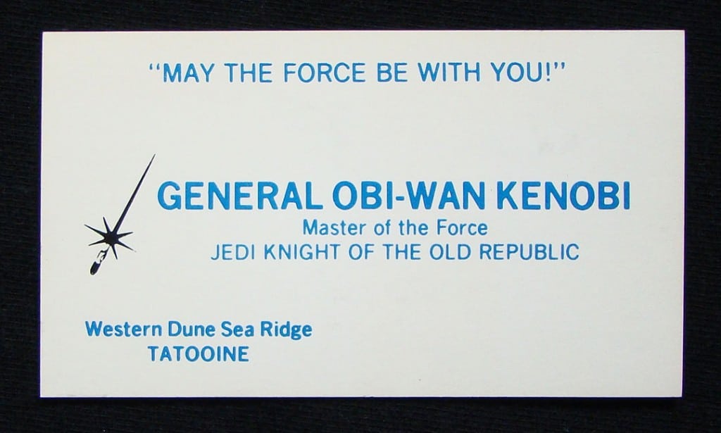 If Star Wars Characters Had Business Cards, They'd Look Like This