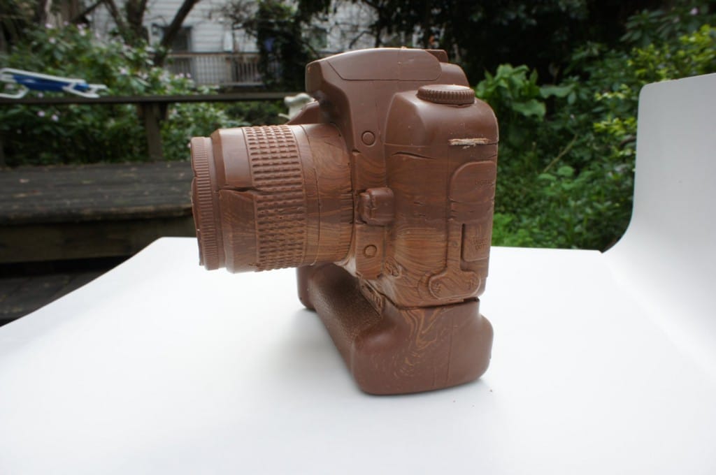 Canon D60 Camera (With Battery Grip) Created Out Of Solid Chocolate