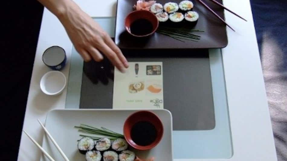 Order Dinner From A Touchscreen Menu Embedded In Your Restaurant Table