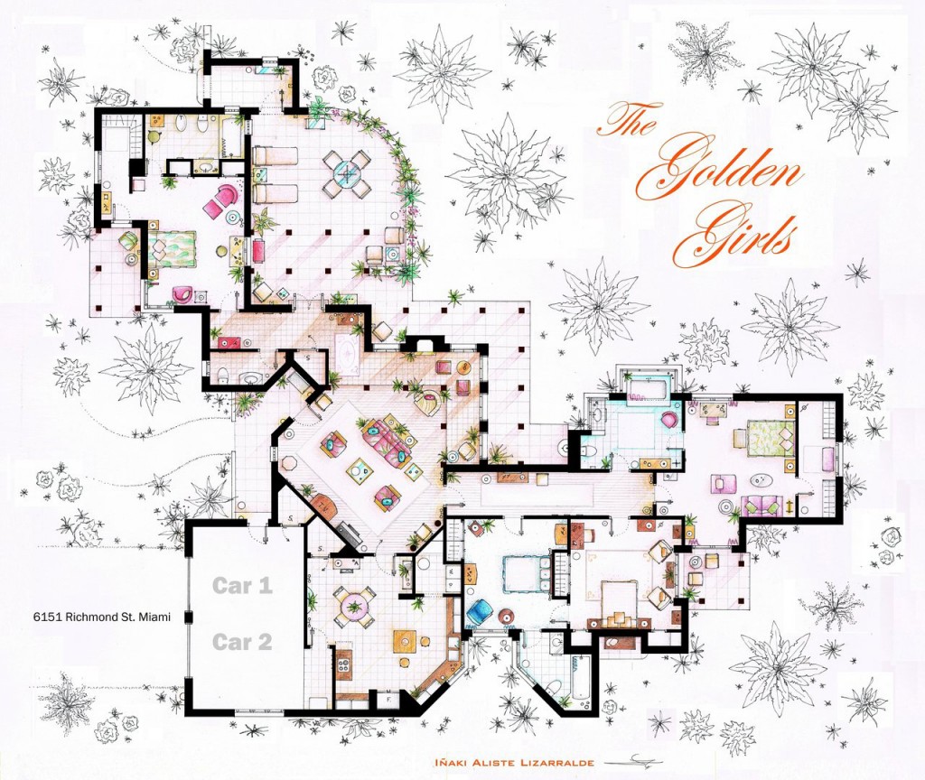 Artsy Architectural Apartment Floor Plans From TV Shows [9 Pics] | Bit ...
