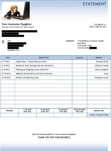 Creative Computer Invoice To Give Dad When He Asks For Tech Support ...