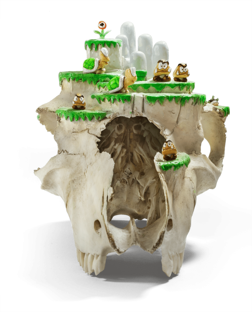 Super Mario Levels Recreated On Animal Skulls | Bit Rebels