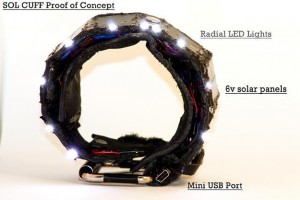 Sol Cuff: Illuminated Solar Powered Charging Wristband | Bit Rebels