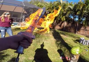 Backyard Scientist Creates An Aluminum Flaming Sword | Bit Rebels